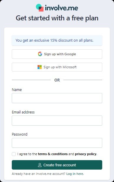 Create Professional Event Registration Forms | involve.me
