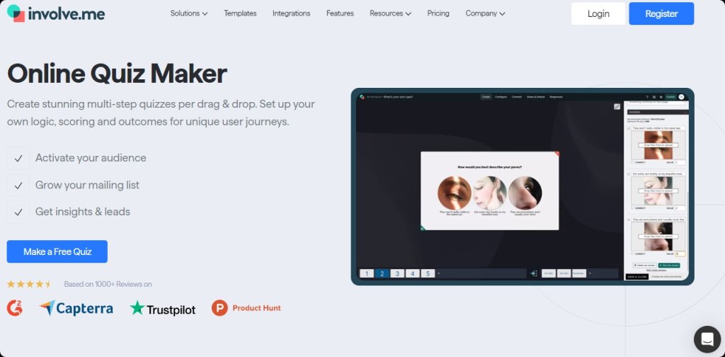 Best Online Quiz Makers in 2025 | involve.me