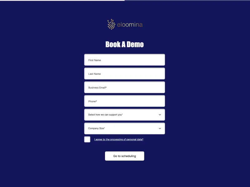 Software Demo Booking Form Template | Increase Conversions | involve.me