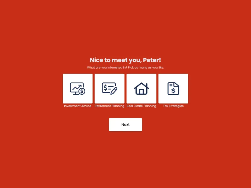 Appointment Form Template for Financial Service Providers | involve.me