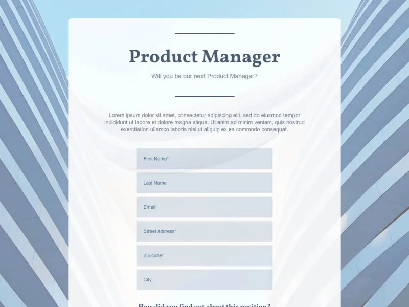 Open Job Application Template Template | involve.me