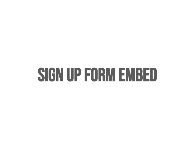 Embedded Sign Up Form Template | involve.me | involve.me