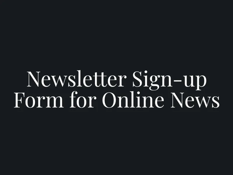 Newsletter Sign-Up Funnel Template for Online News Sites | involve.me