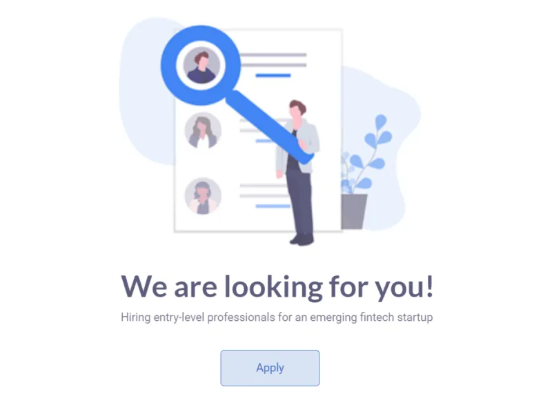 Open Job Application Template | Attract New Talents | involve.me
