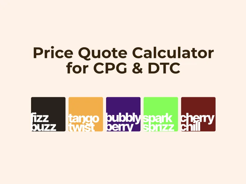 Price Quote Calculator Template for CPG & DTC Businesses | involve.me
