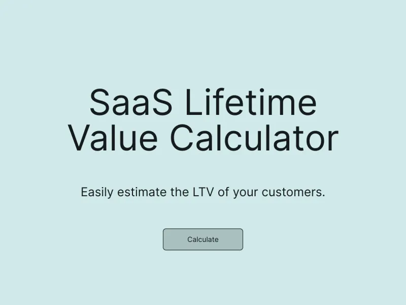 Lifetime Value Calculator Template for Your SaaS | involve.me