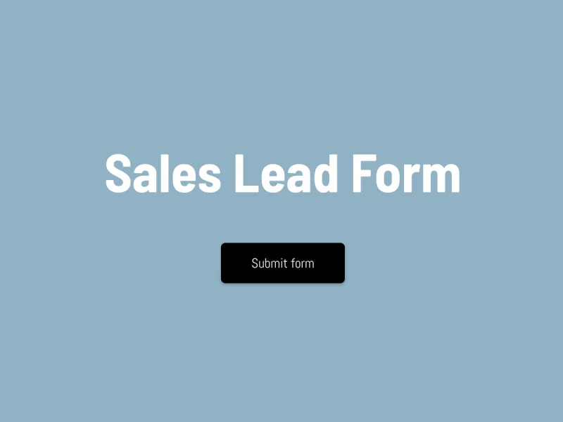 Sales Lead Form Template | Capture and Qualify Sales Leads | involve.me