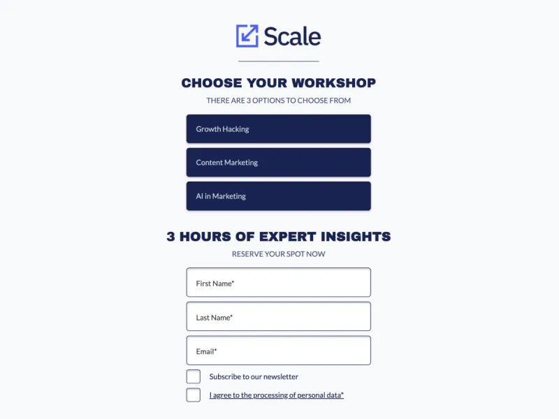 Customizable Webinar Registration Form Template for Agencies | involve.me