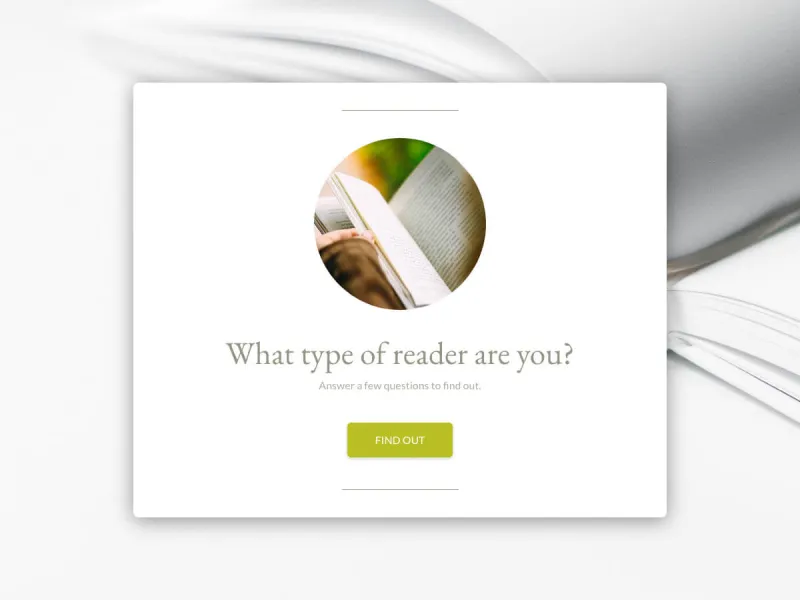 What Type of Reader Are You? [Quiz Template] | involve.me